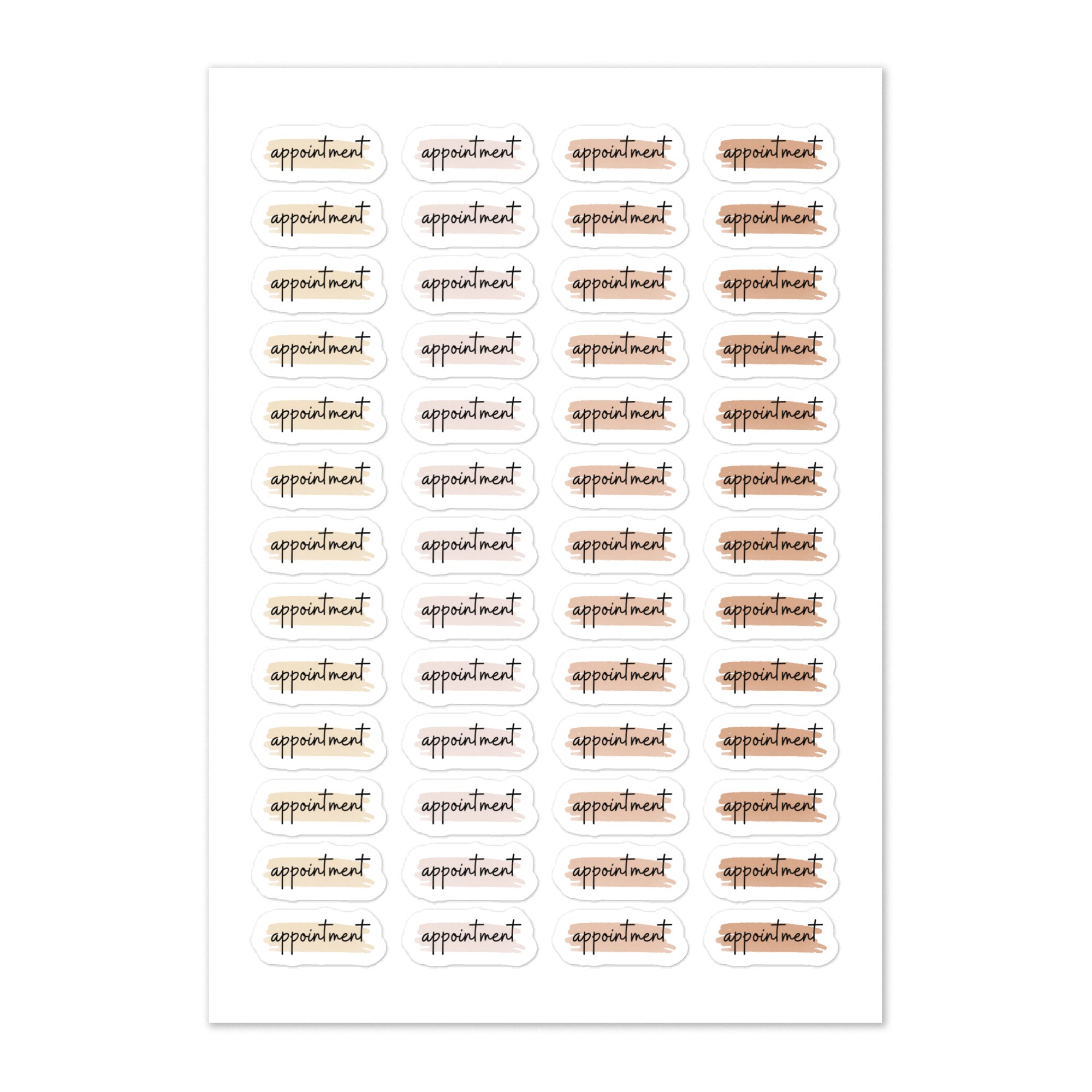 Appointment Planner Sticker Sheet - Neutral Theme – Sweet Summer Designs