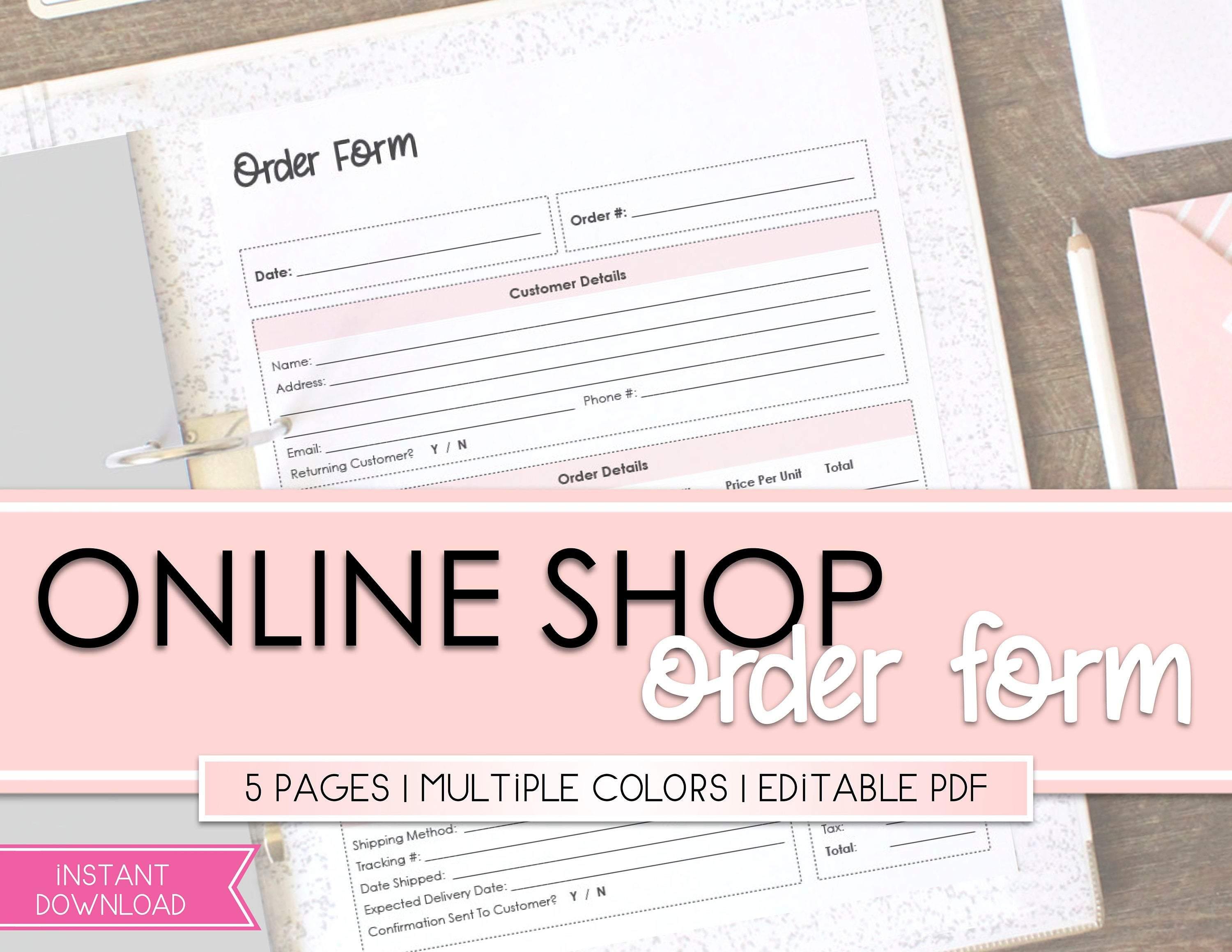 Online Shop - Order Form – Sweet Summer Designs