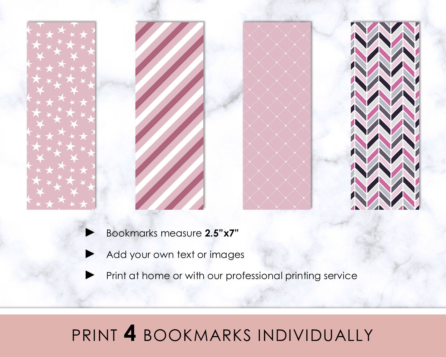 Bookmarks - Editable - Pink Fun – Sweet Summer Designs